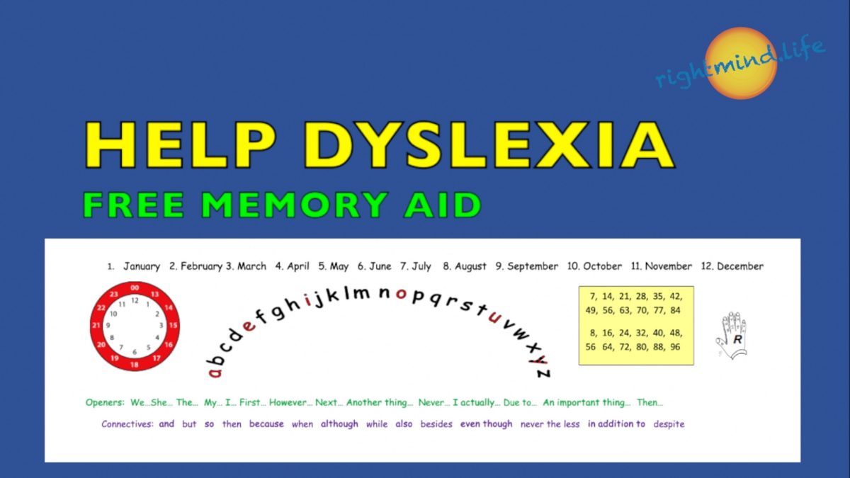 Help Dyslexia – Free Memory Aid frame – rightmind.life